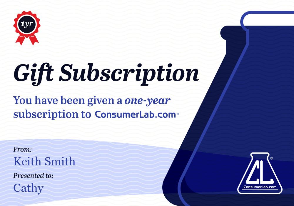 Redeem Your ConsumerLab.com Gift Membership - ConsumerLab.com